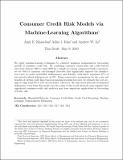 Consumer Credit-Risk Models Via Machine-Learning Algorithms